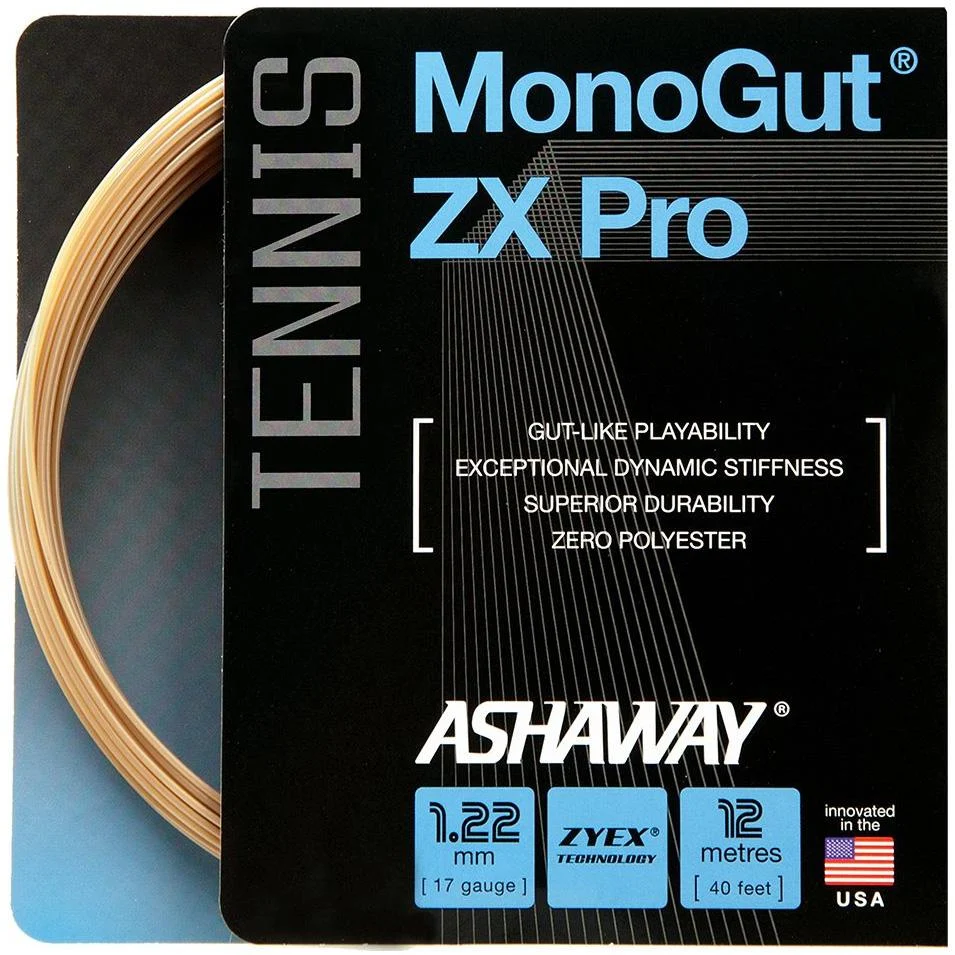 Ashaway Monogut ZX Pro 1.22mm 12m Packet - Colour: Natural | Stringers ...