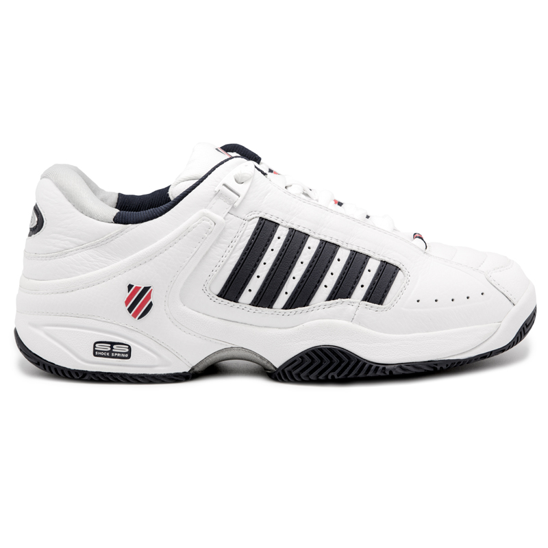 K-Swiss Mens Defier RS Tennis Shoes (White/Blue/Red) | Stringers' World