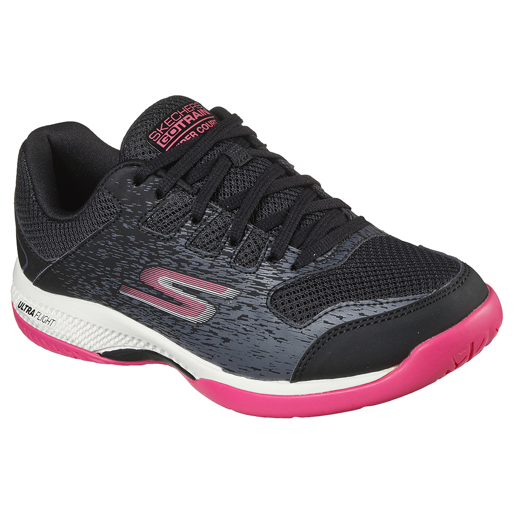 Skechers Womens Viper Court Pickleball Shoe (Black/Pink) (2024 ...