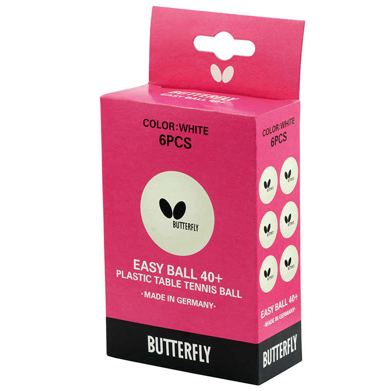 Butterfly Easy Ball 40+ Table Tennis Balls - Box of 6 | Stringers' World
