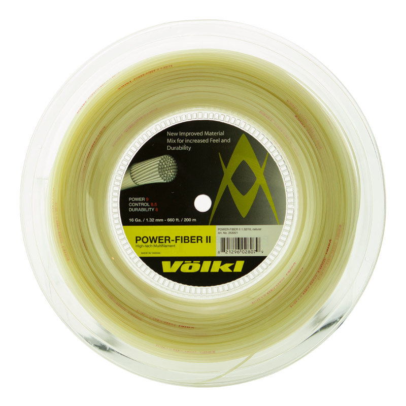 Volkl Power-Fiber II (Natural) 200m reel | Stringers' World