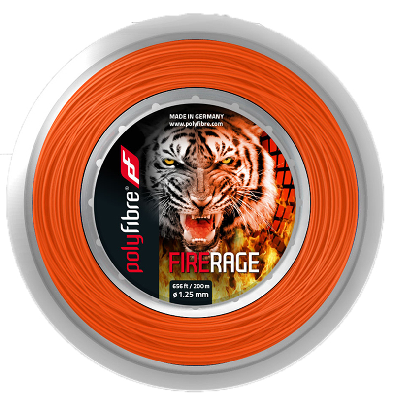 Polyfibre Fire Rage Ribbed 200m Reel 1.25mm | Stringers' World