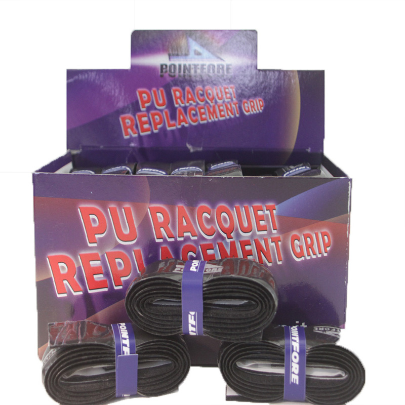 Pointfore PU Racket Replacement Grip (Black) 24 box | Stringers' World