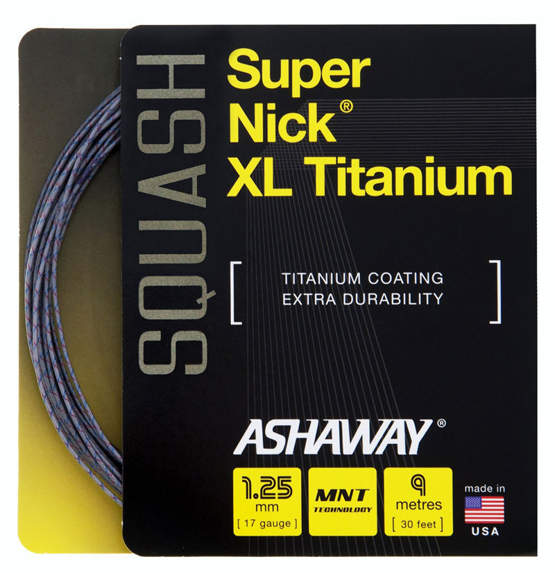 Ashaway SuperNick XL Titanium 1.25mm (Silver) 9m Packet | Stringers' World