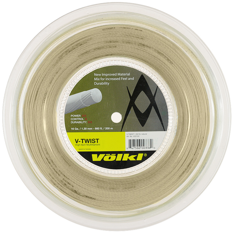 Volkl V-Twist (Natural) 200m reel | Stringers' World