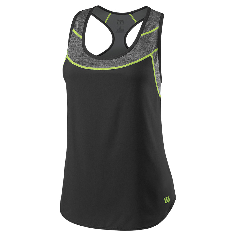 Wilson Womens Urban Wolf II Hybrid Tank Top (Black/Dark Grey ...