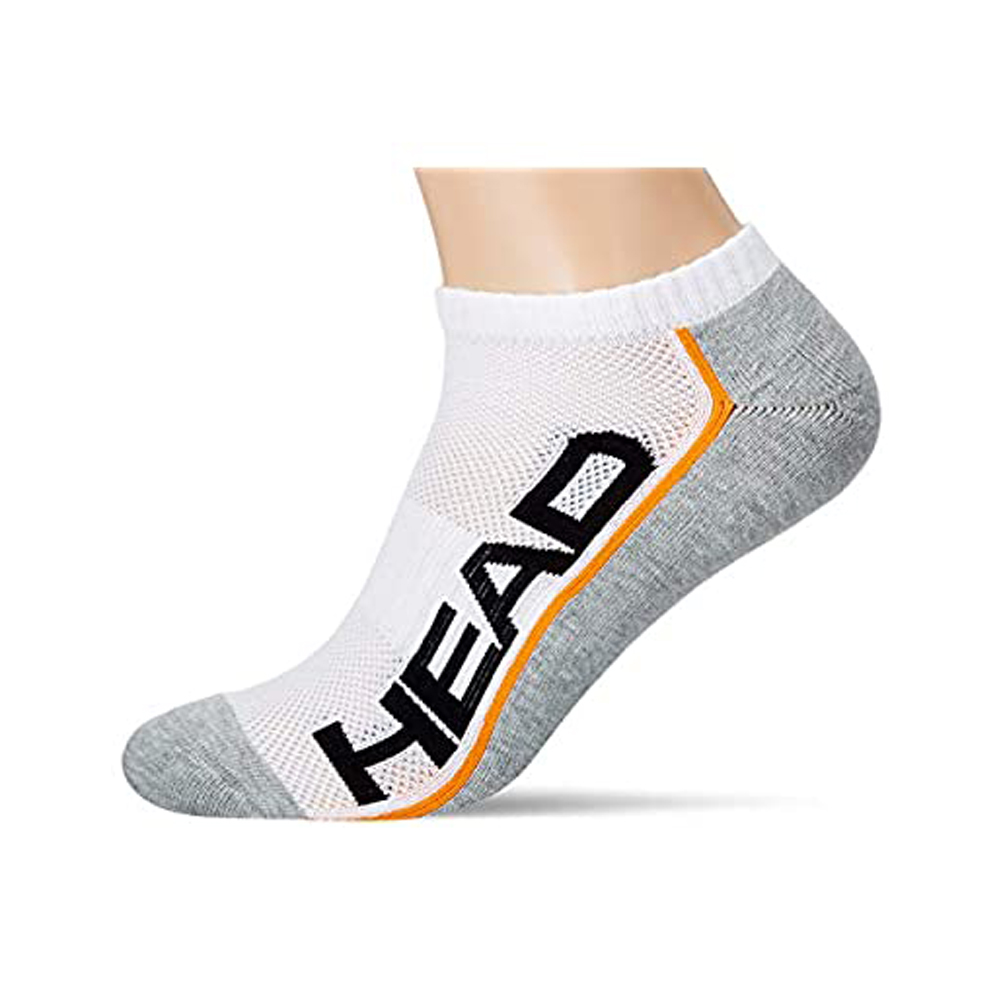 Head Mens Performance Sneaker Socks White/Grey (2 Pack) | Stringers' World