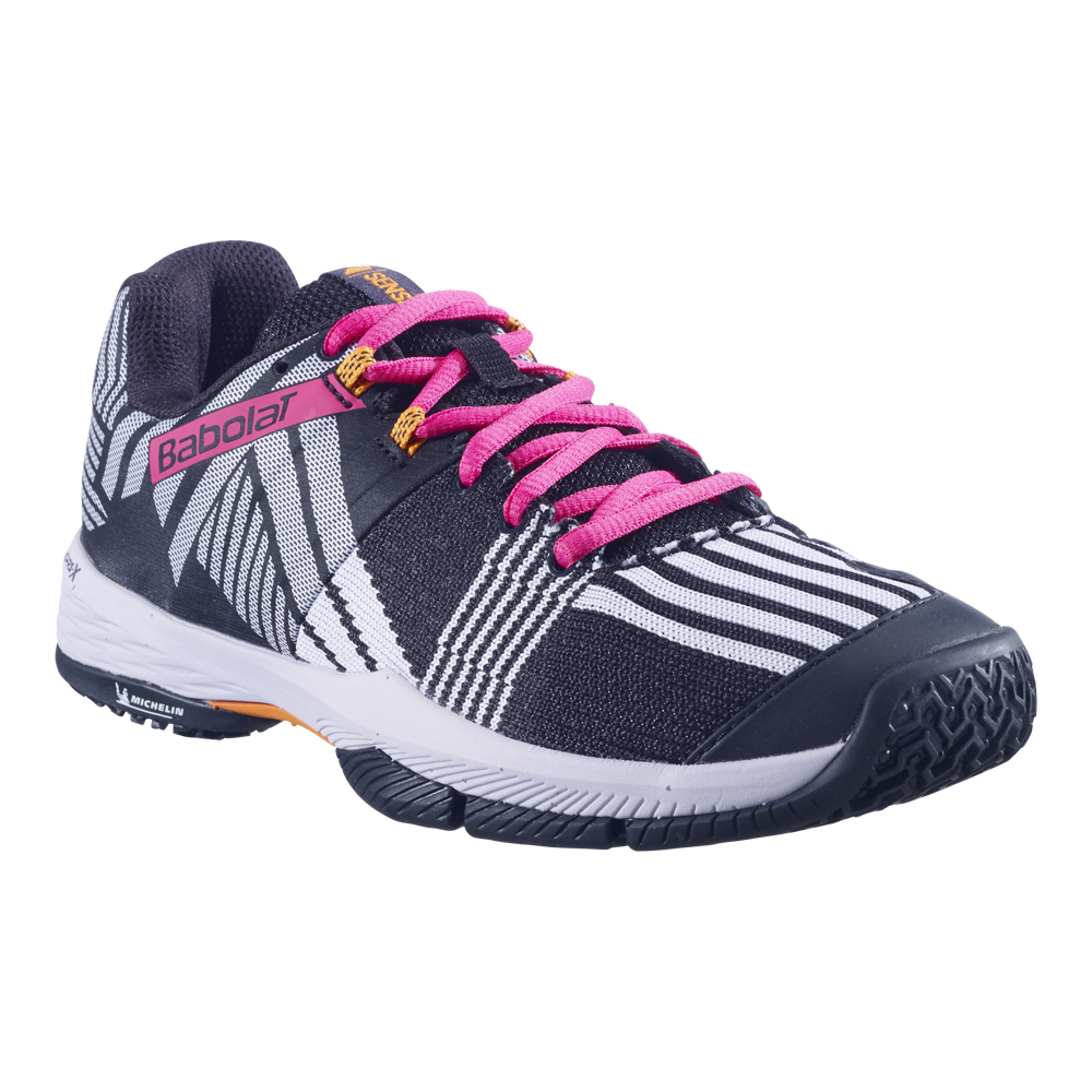 Babolat Womens Sensa Padel Shoes (Black/Roseberry) | Stringers' World