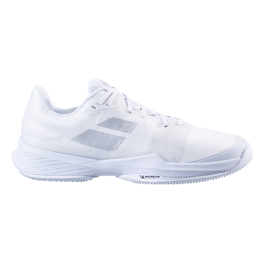 Babolat Womens Jet Mach 3 Wimbledon Grass Court Shoes (White/Silver ...