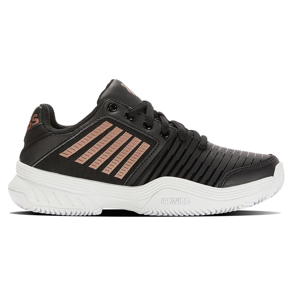 K-Swiss Womens Court Express HB All Court Shoe (Black/White/Rose Gold ...