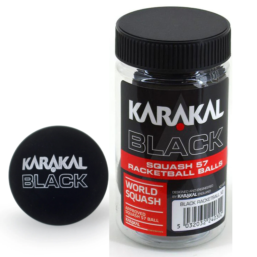 Karakal Black Racketball Ball (Tube of 2) | Stringers' World
