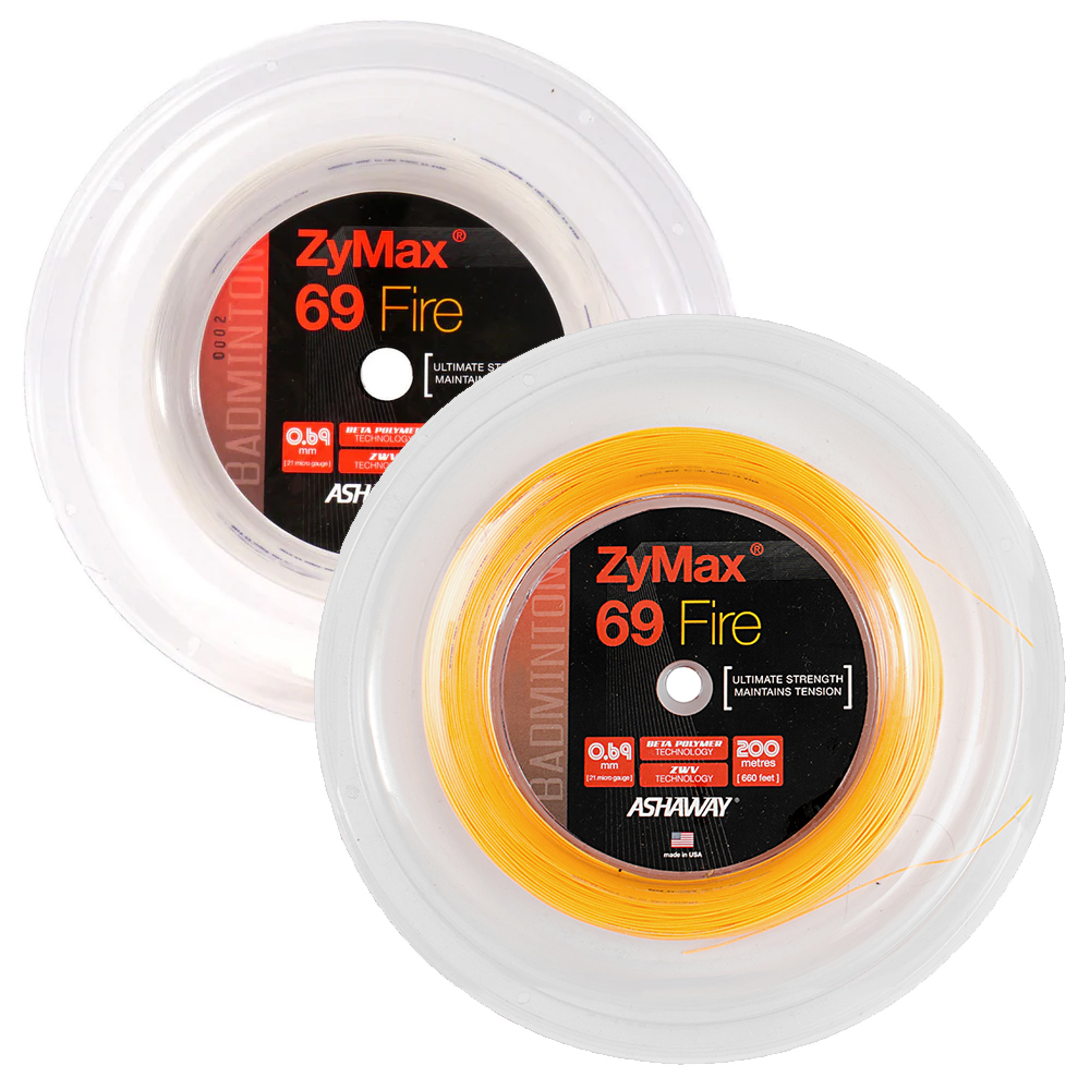 Ashaway Zymax 69 Fire 200m Reel | Stringers' World