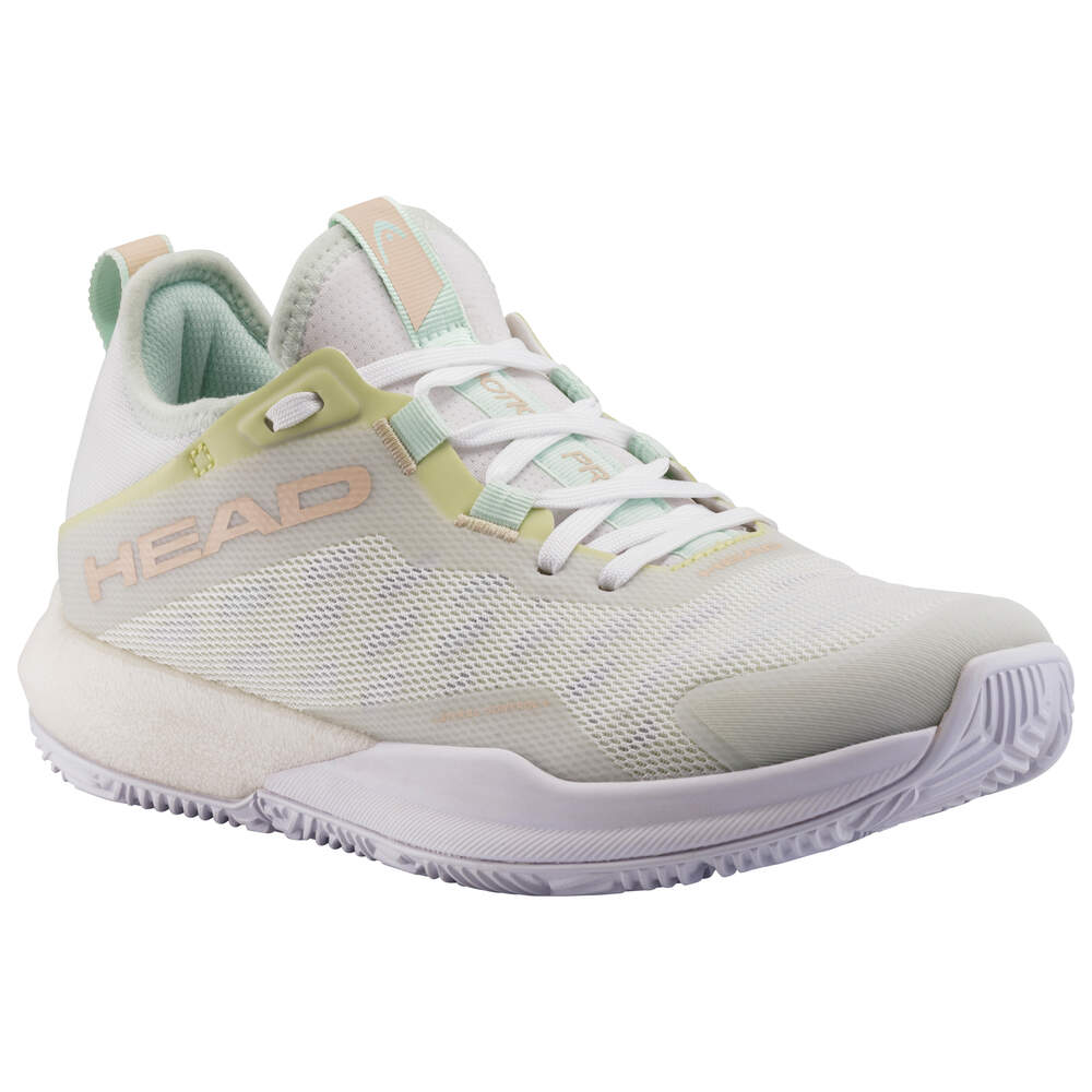 Head Womens Motion Pro Padel Shoe (White/Aqua) (2023) | Stringers' World
