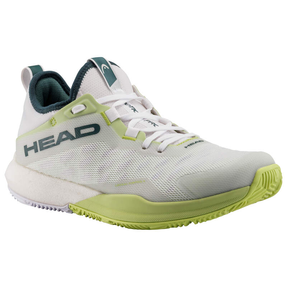 Head Mens Motion Pro Padel Shoe (White/Light Green) | Stringers' World