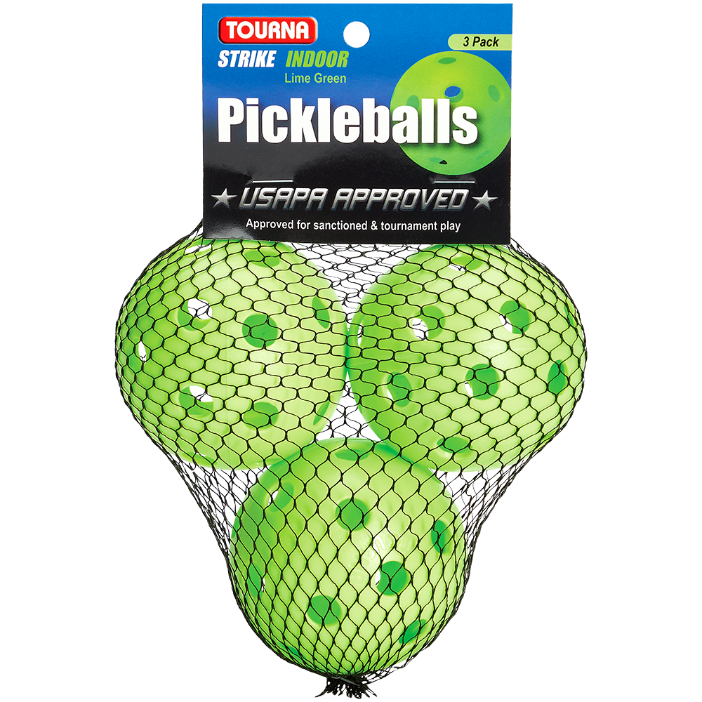 Tourna Strike Indoor Pickleball Ball (3 Pack) Lime Green | Stringers' World