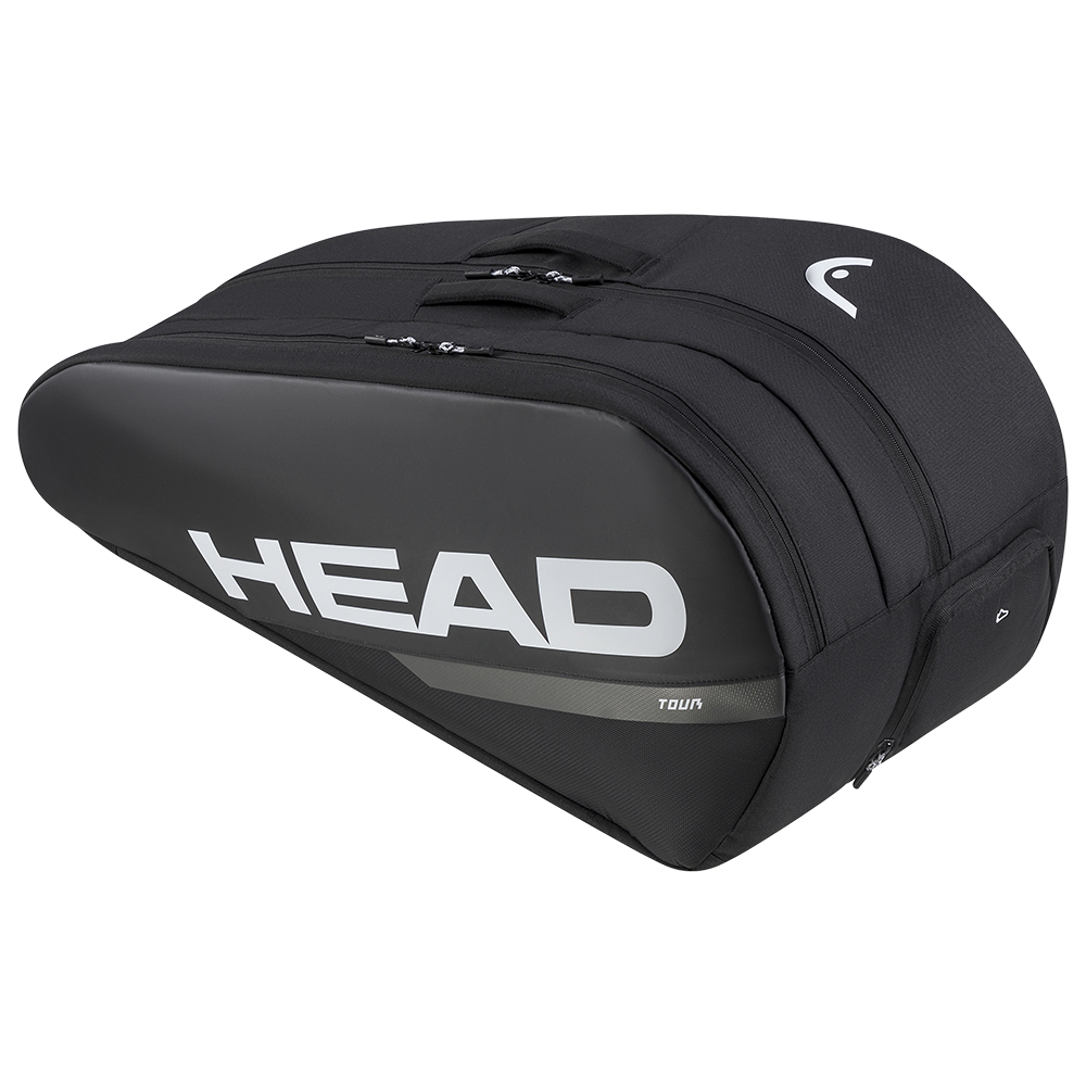 Head Tour Racket Bag L (2024) (Black/White) | Stringers' World