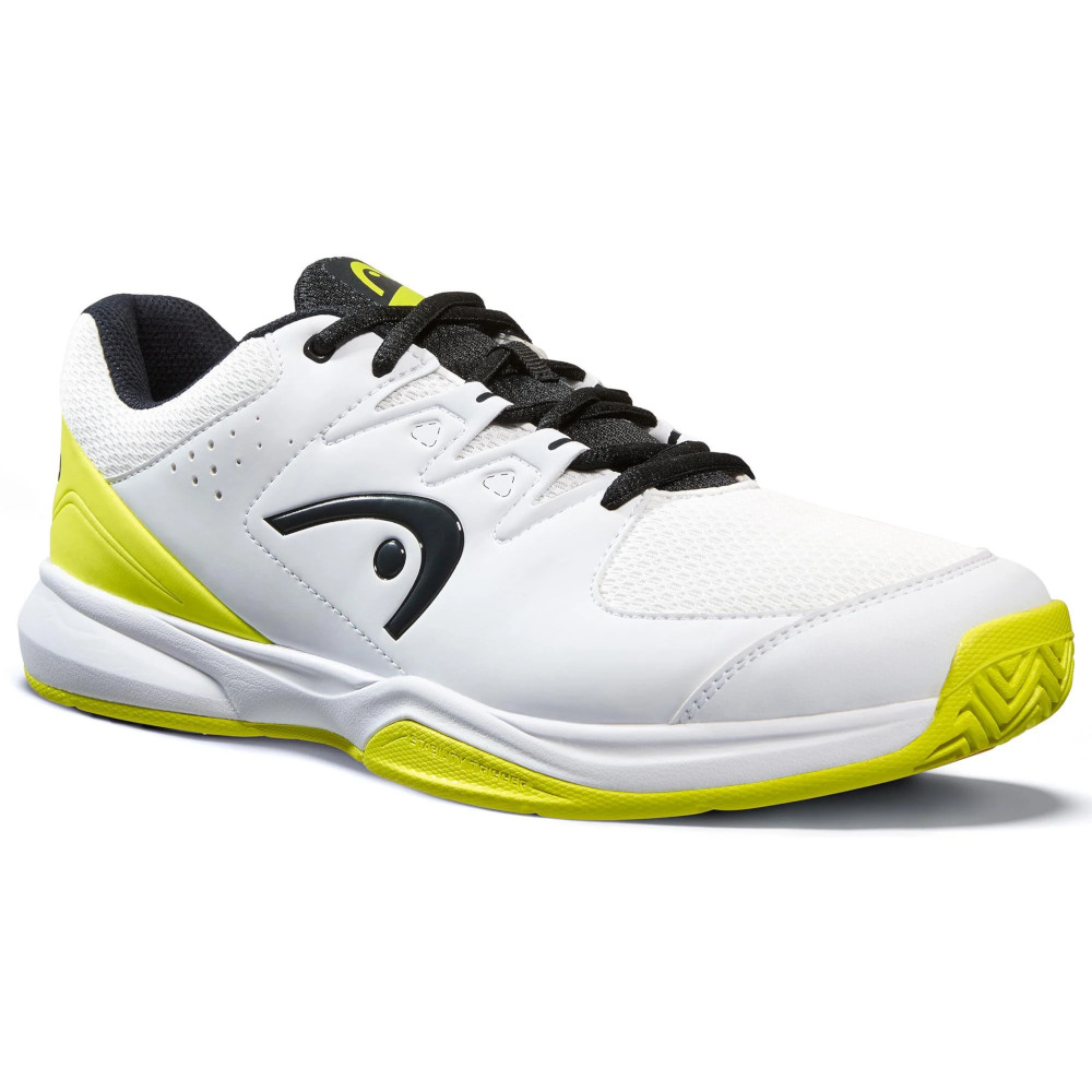 Head Grid 3.5 Indoor Shoes (White/Yellow) 2024 | Stringers' World