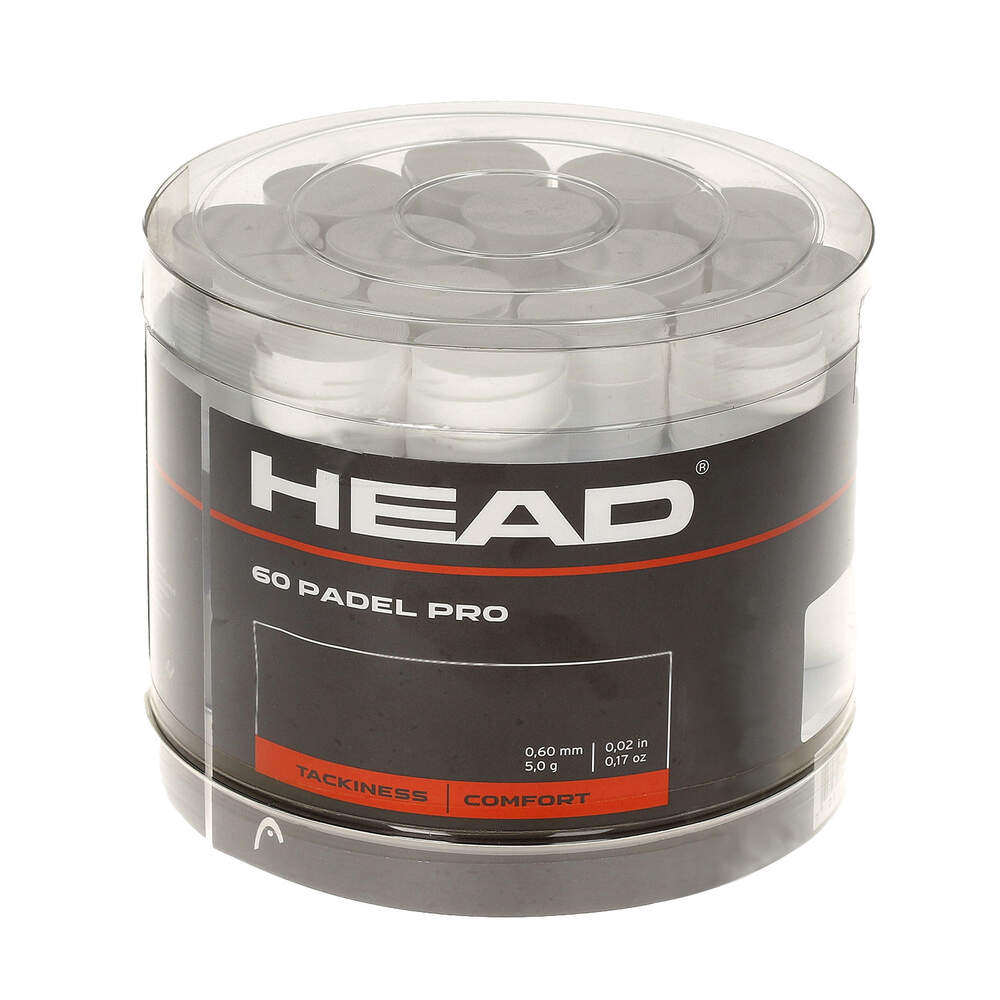 Head Padel Pro Overgrip 60 Tub (White) | Stringers' World