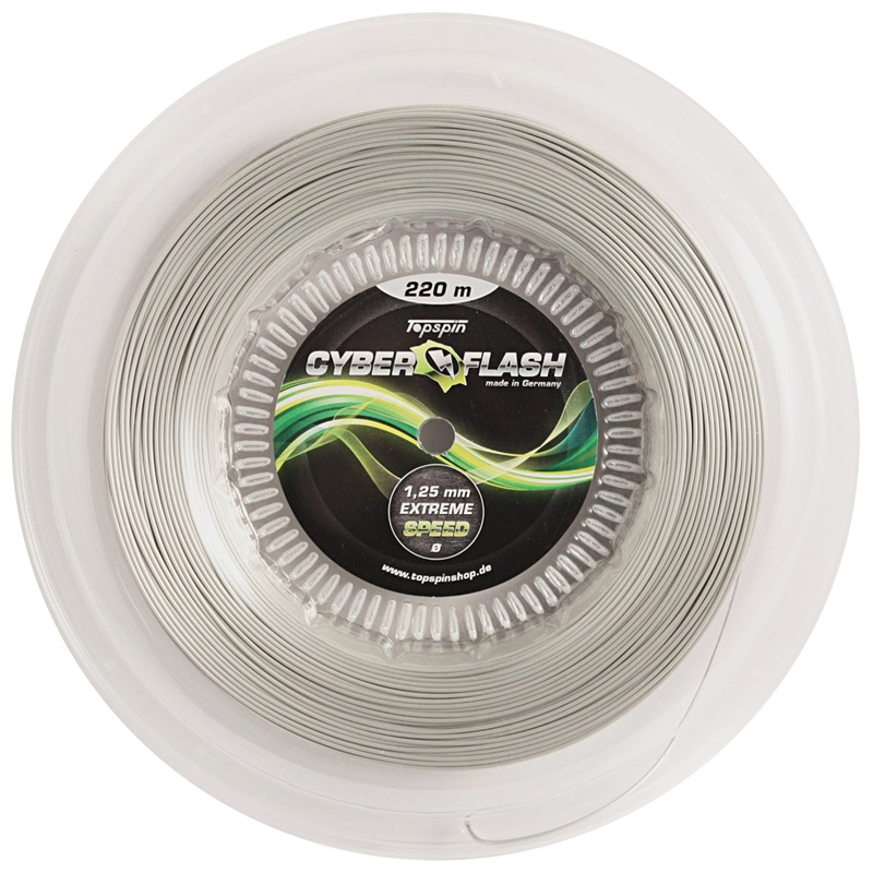 Topspin Cyber Flash (Light Silver) 220m reel - Gauge: 1.35mm ...