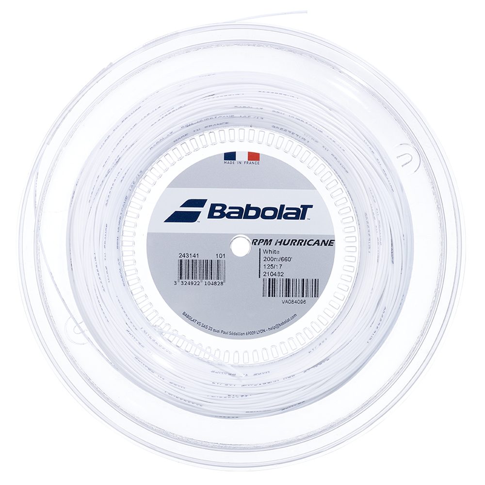 Babolat RPM Hurricane (White) 200m Reel | Stringers' World