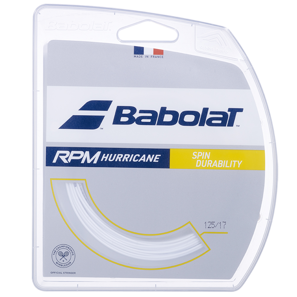 Babolat RPM Hurricane (White) 12m Packet | Stringers' World